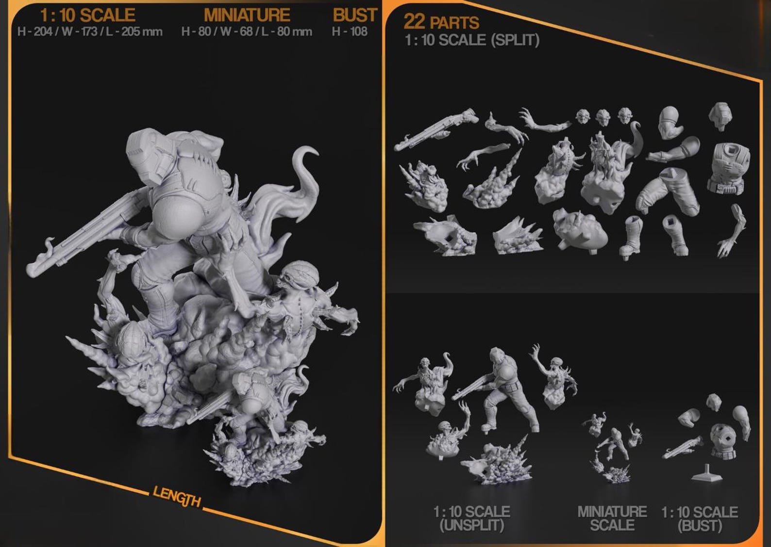 Hell Dominator STL 3D Model – Printable Legendary Demon Slayer Figure ...