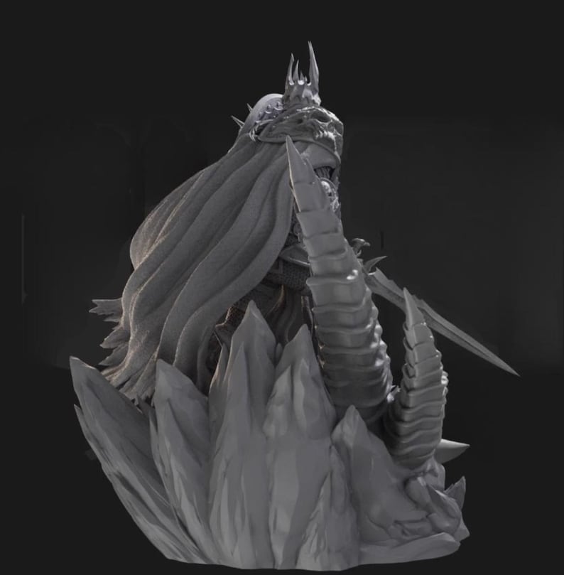 Lich Collectors King - Frozen Throne Ruler STL - High Detail 3D ...