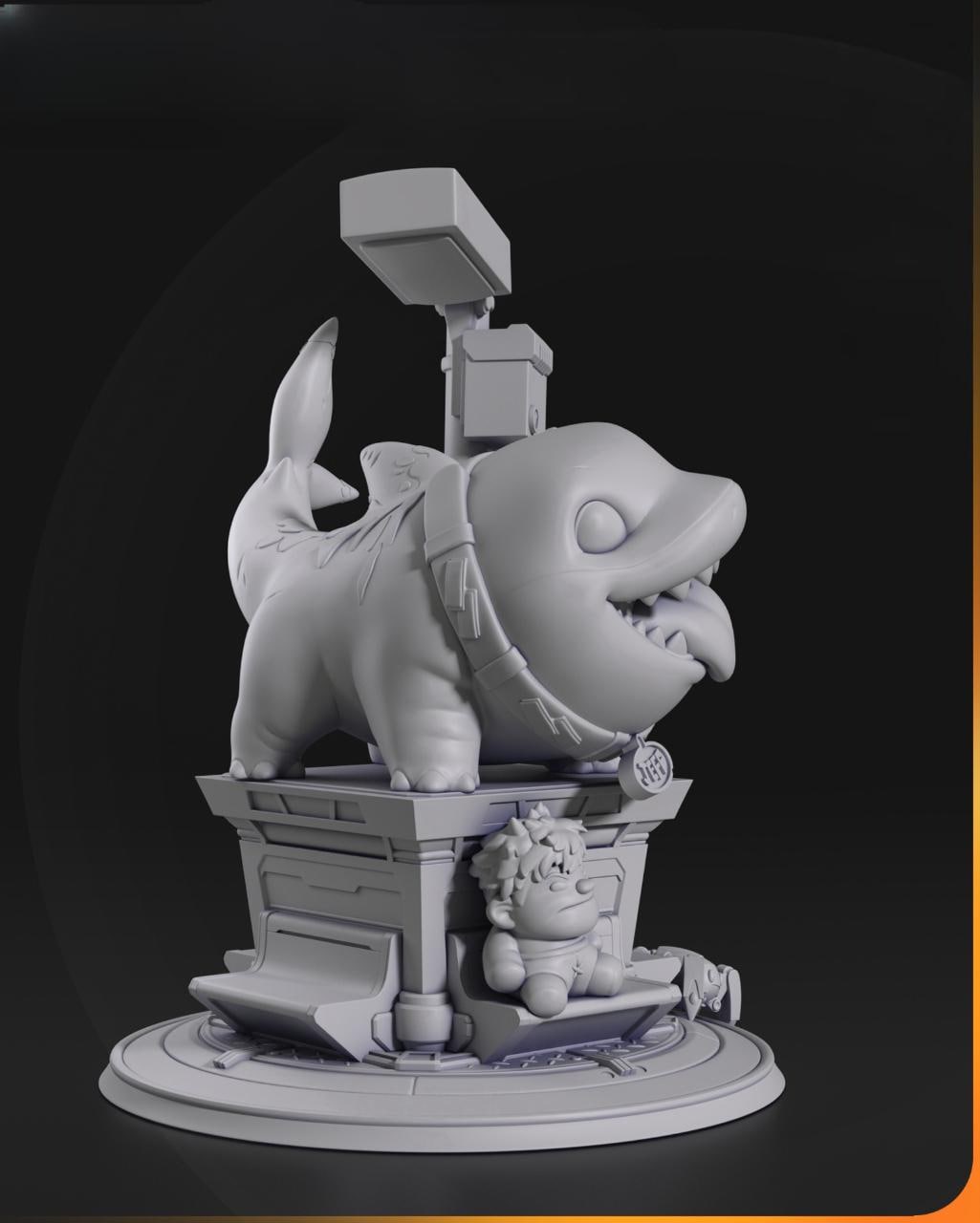 Chibi Cute Shark Companion 3D Print Figurine | Inspired Miniature Model ...
