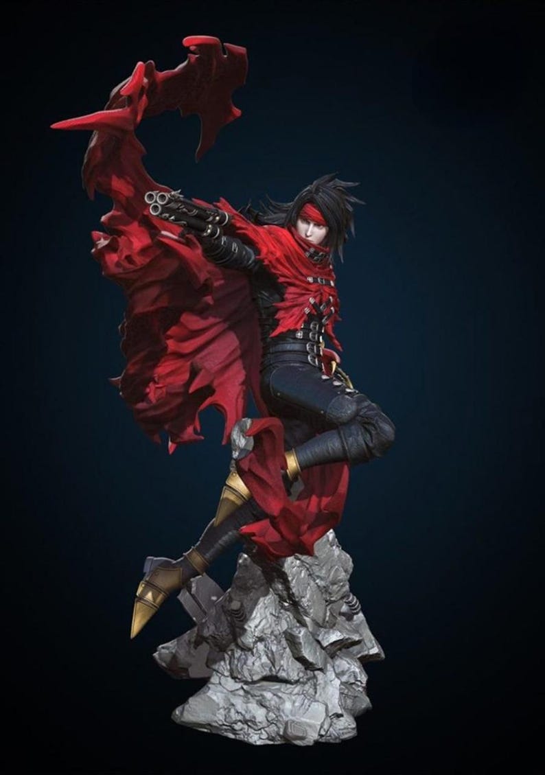 Red Cloaked Fighter Miniature STL File: 3D Printable Tabletop Model ...