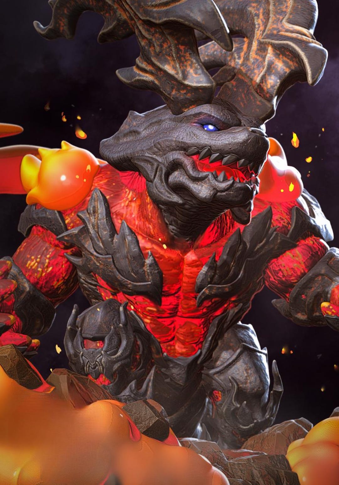 Chibi Ifrit STL – FF XVI 3D Print Cute Summon Model - Etsy
