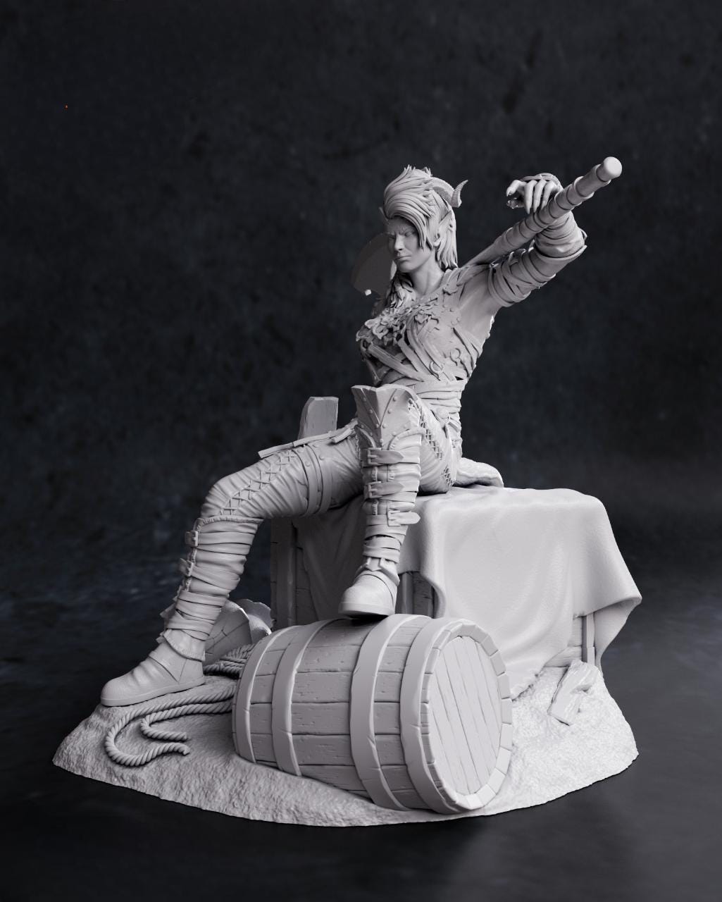 Karlach Figure STL – High-detail 3D Model From BG3 - Etsy