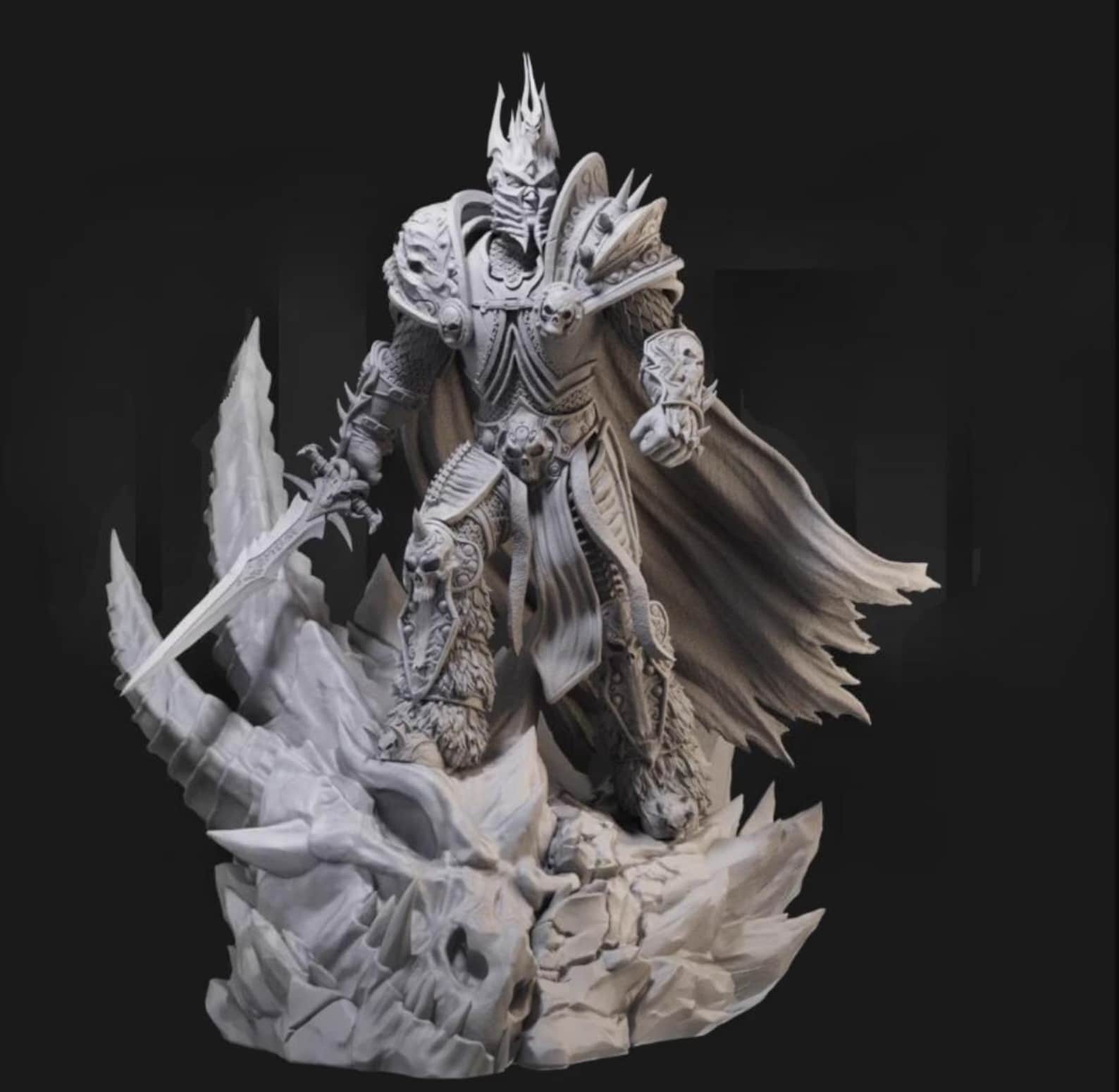 Lich King Arthas STL 3D Model: High Detail Wow Figure (digital Download ...