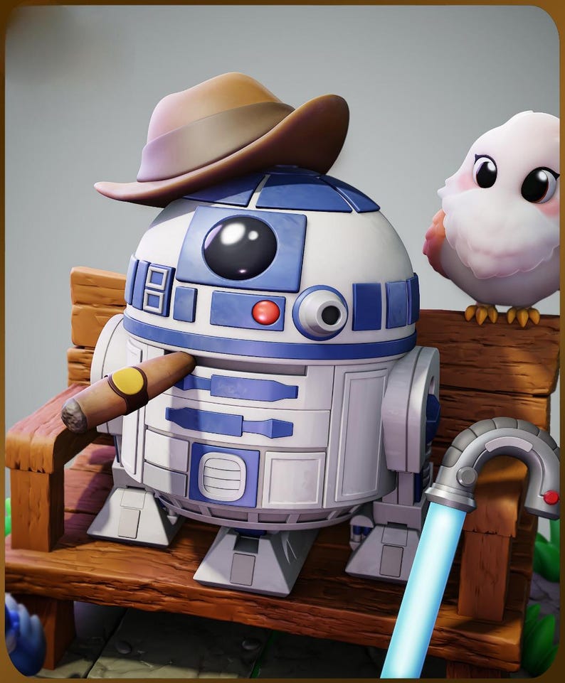 Chibi Space Droid STL – Cute Sci-fi Robot 3D Print Model - Etsy