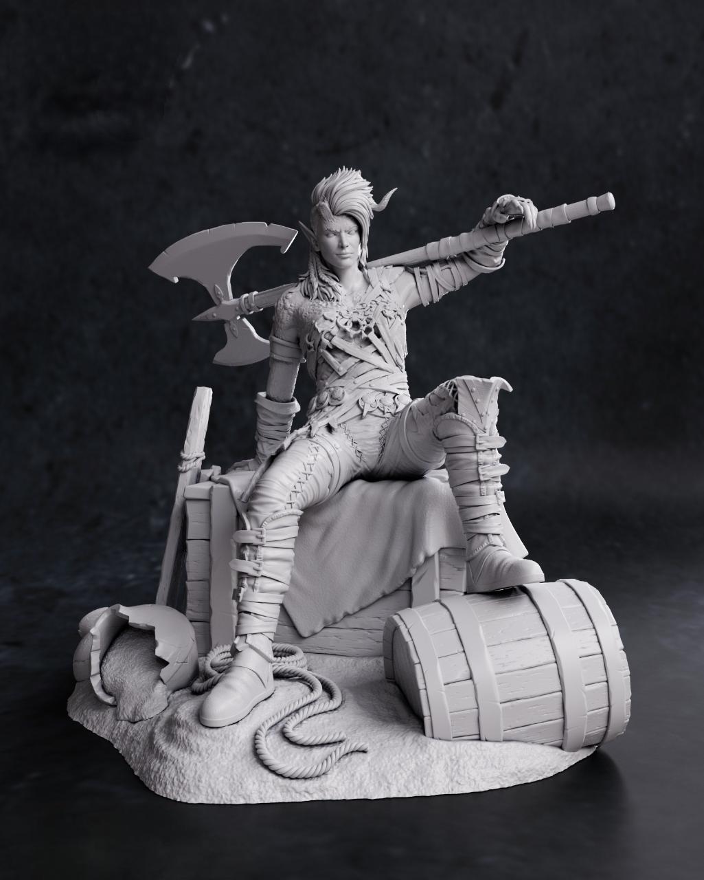 Karlach Figure STL – High-detail 3D Model From BG3 - Etsy