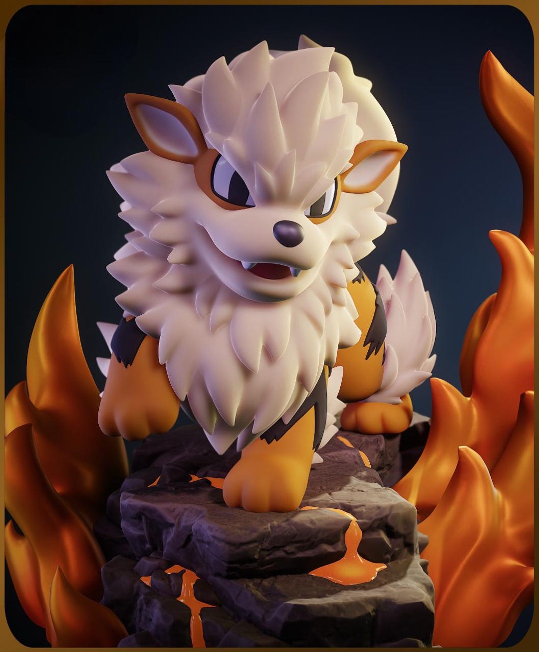 Chibi Arcanine STL: Fire Beast Type 3D Printable Model - Etsy