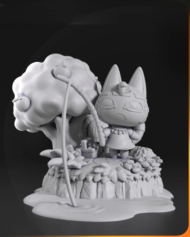 Chibi Desert Cat STL 3D Print File – Cute Egyptian Style Miniature for Crafts & Collectors ...