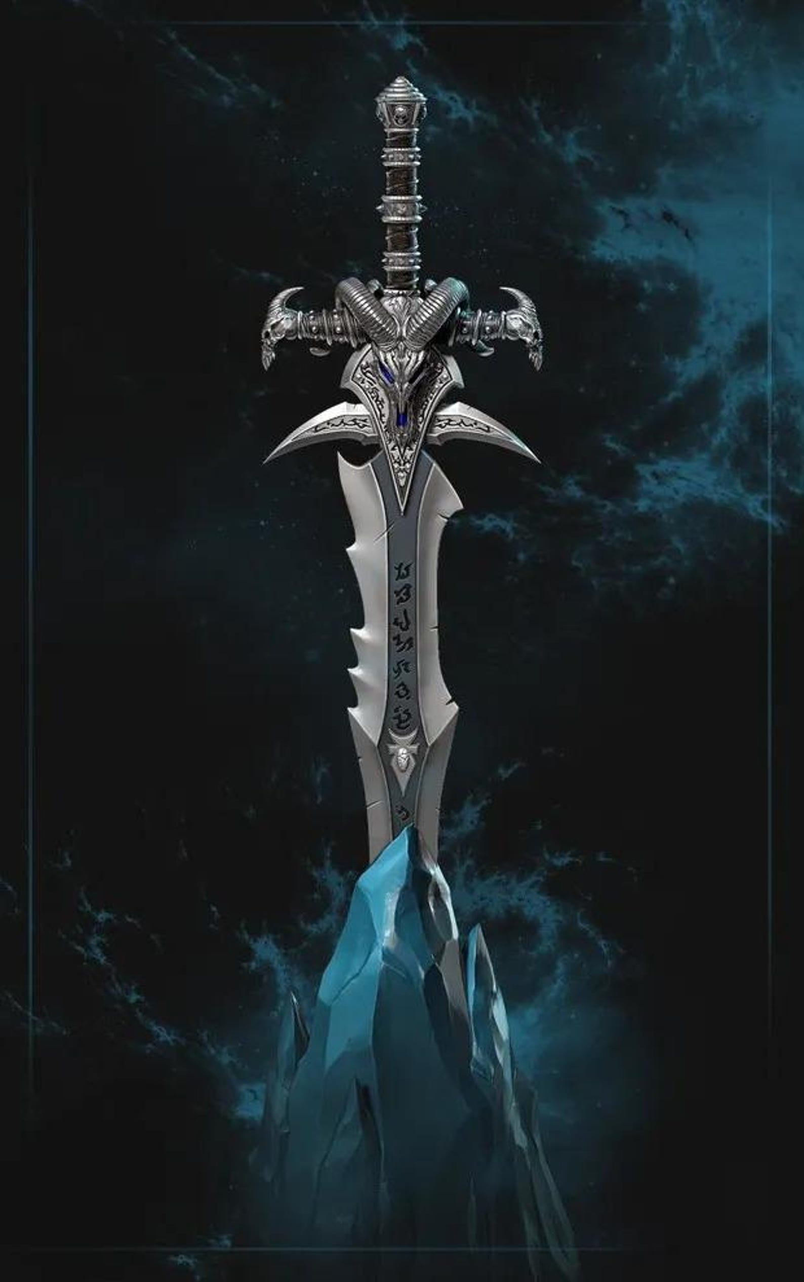 Cursed Rune Greatsword STL – Fantasy-inspired 3D Printable Sword Model ...