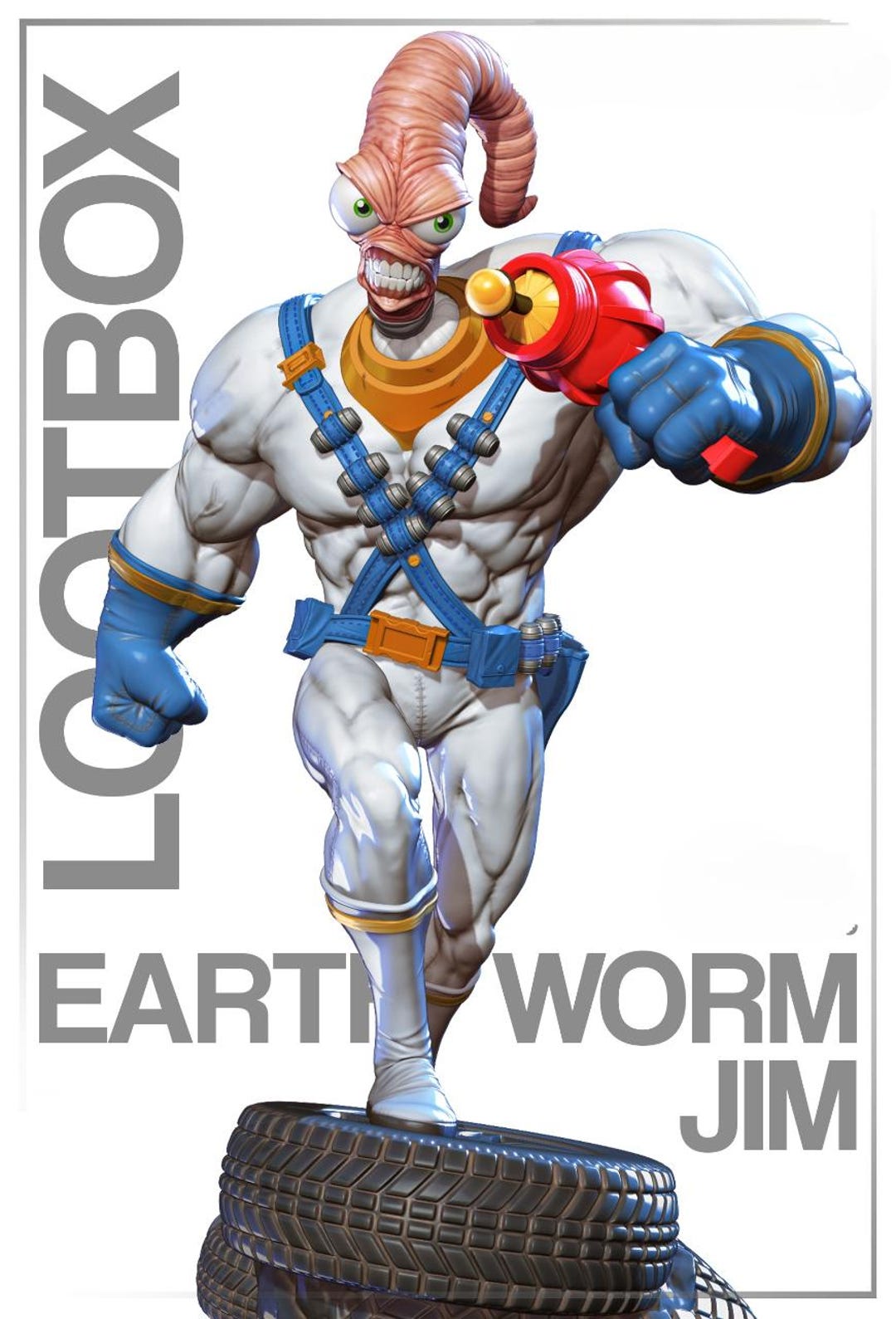 3D Printable Jimy Soldier Worm Hero: Retro Space Warrior STL File - Etsy
