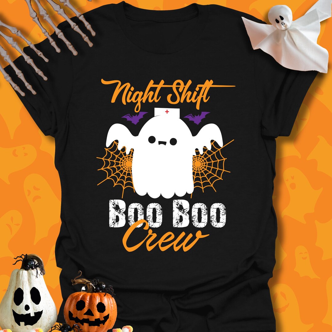 Nurse Ghost Shirt | Halloween Night Shift Tee | Boo Medical Crew Top ...
