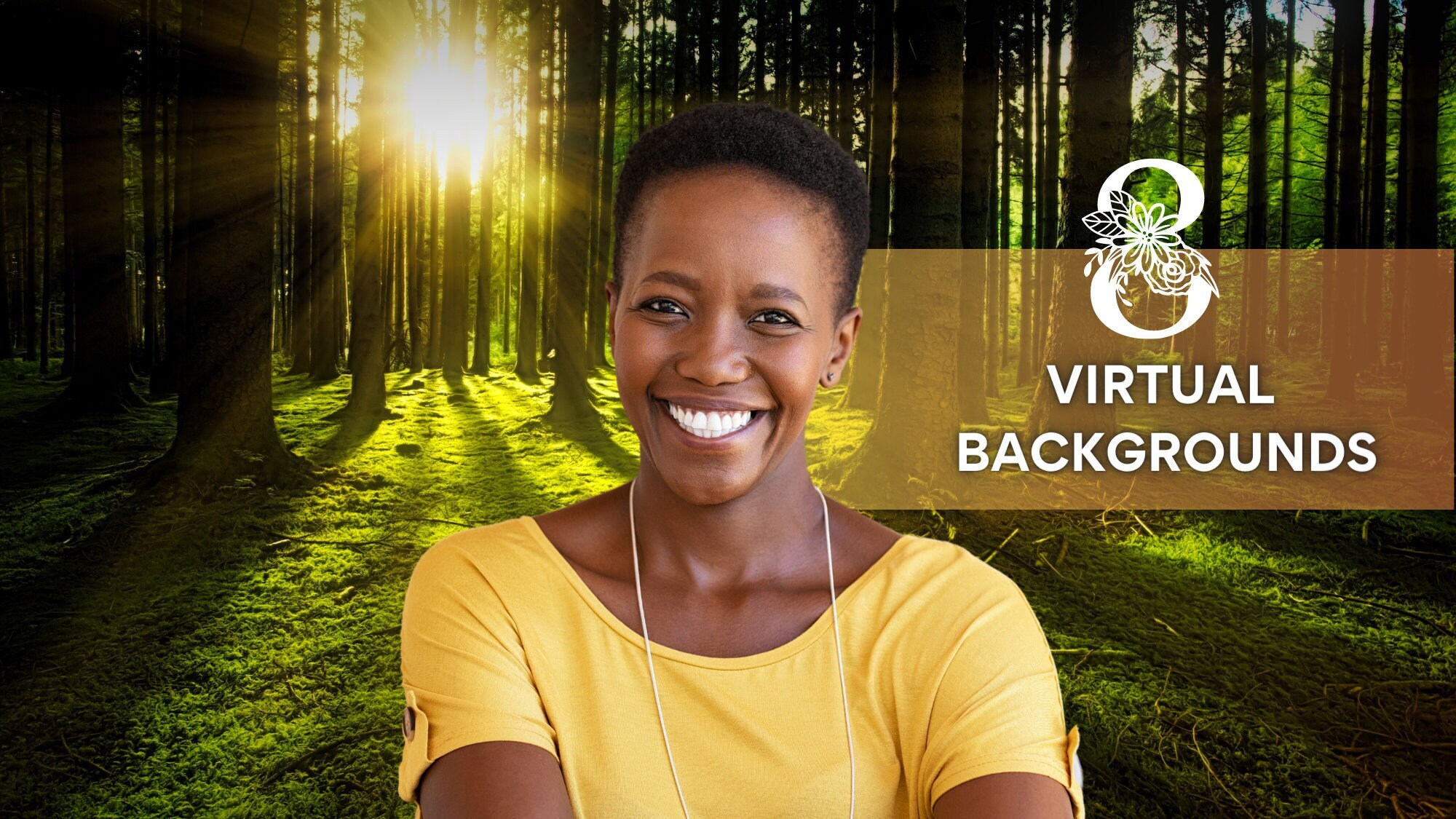 Forest Backgrounds Zoom Virtual Backgrounds Backdrop Office Background ...