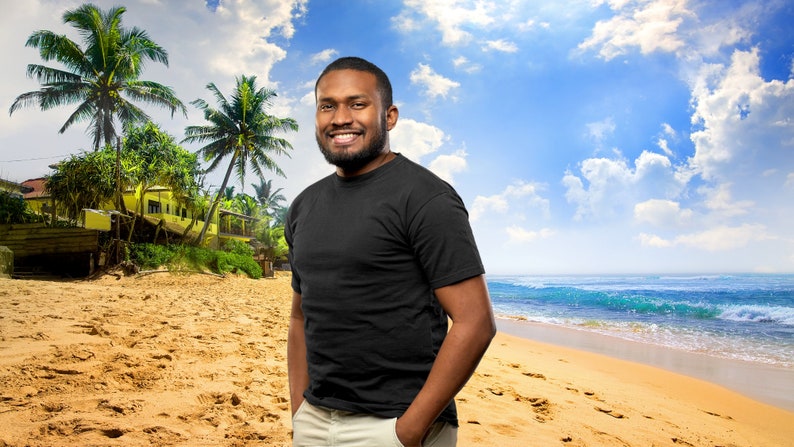 Palm Trees and Beach Zoom Virtual Backgrounds Backdrop - Etsy