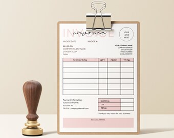 Invoice Template Editable/ Small Business Order Form/ Custom Order Form ...