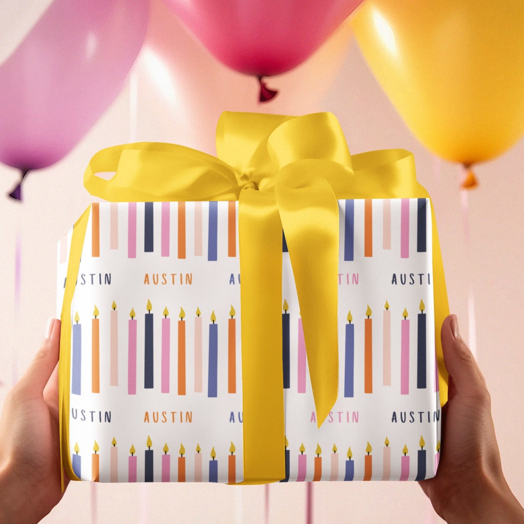 Personalized Wrapping Paper Name Birthday | Fun Wrapping Paper | Kids ...