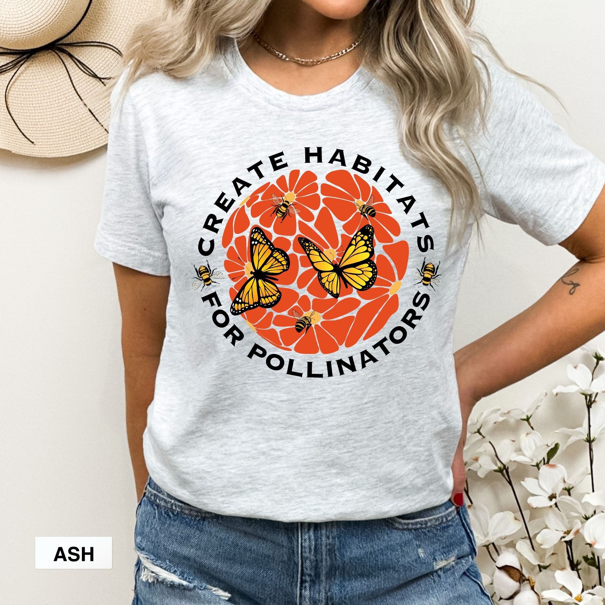 Save the Bees T-shirt, Bee Lover Tee, Pollinator Garden Shirt, Gardener ...