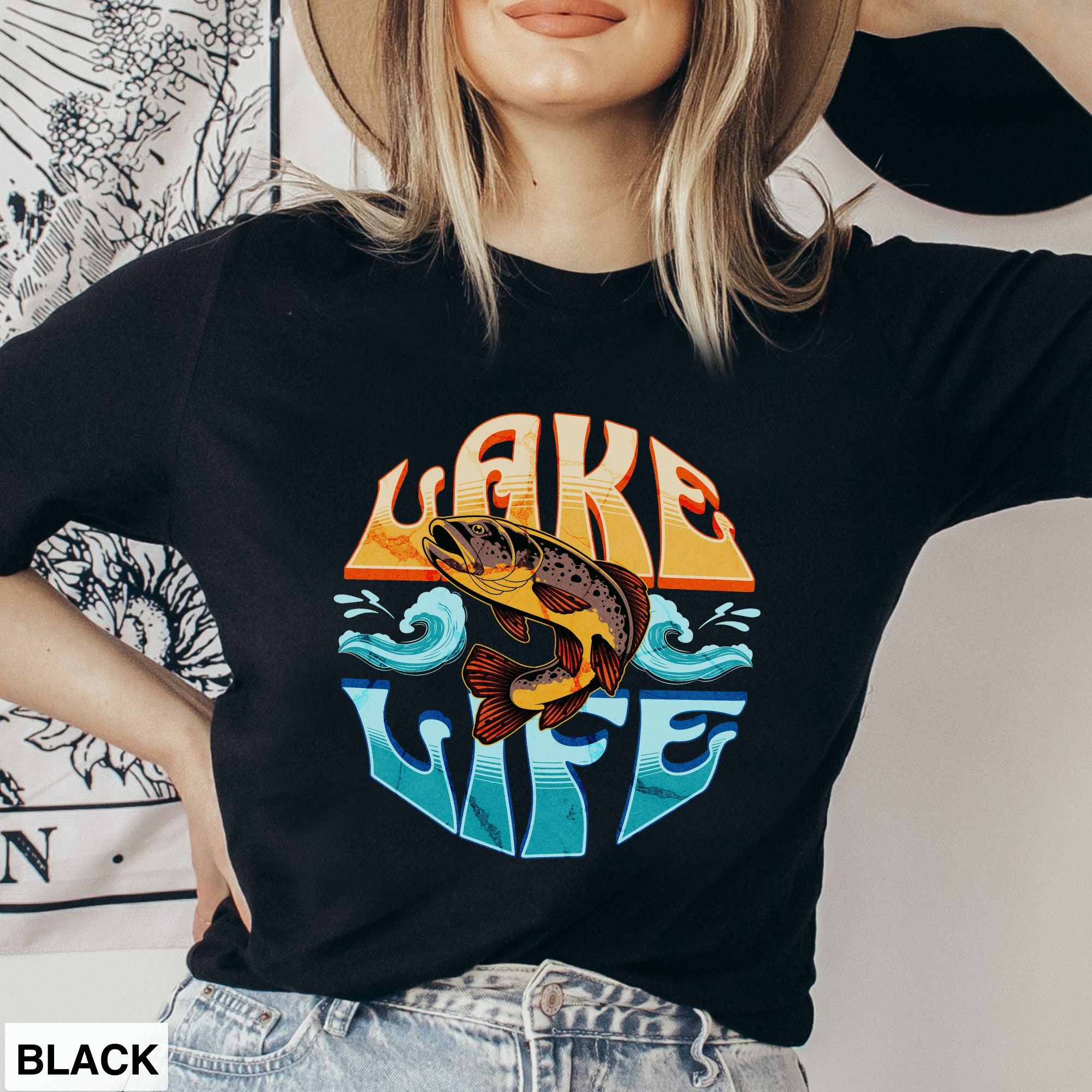 Lake Life T-shirt, Fishing T-shirt, Fisherman T-shirt, Angler T-shirt ...