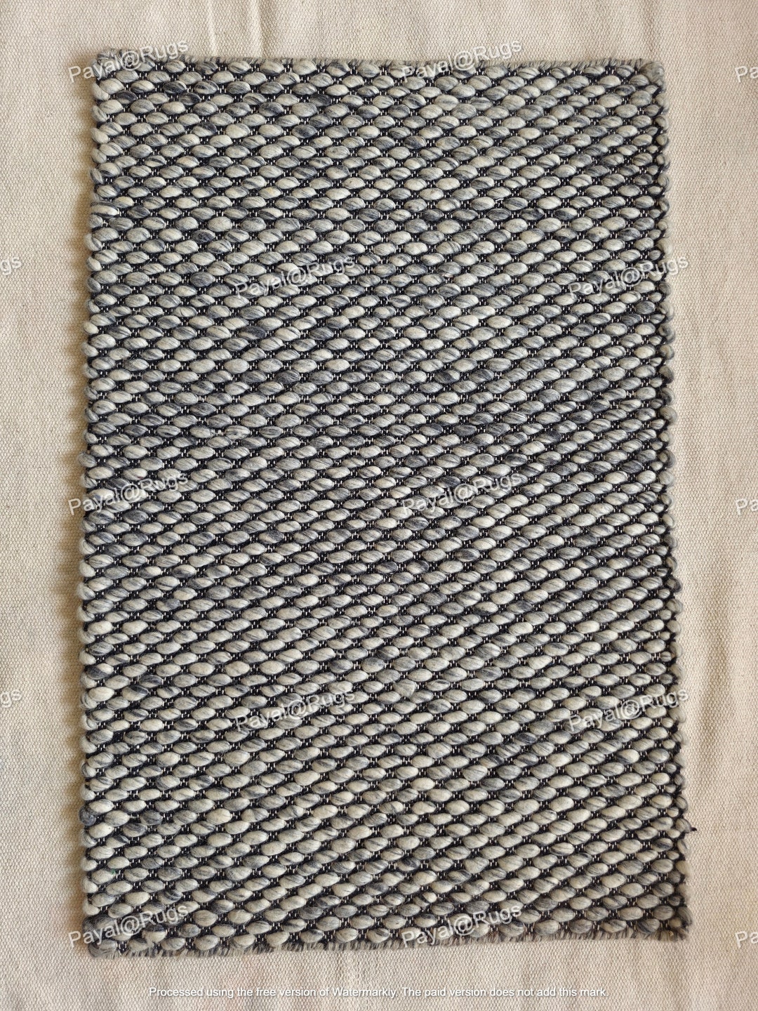 Hand Woven Chunky Loop Wool Area Rug, Yoga Mat Prayer Mat Rugs Wool ...