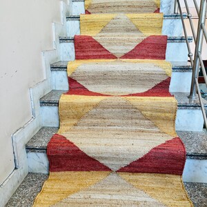 Stair Runner Handmade Natural Yellow Vintage Kilim Entryway & Hallway ...