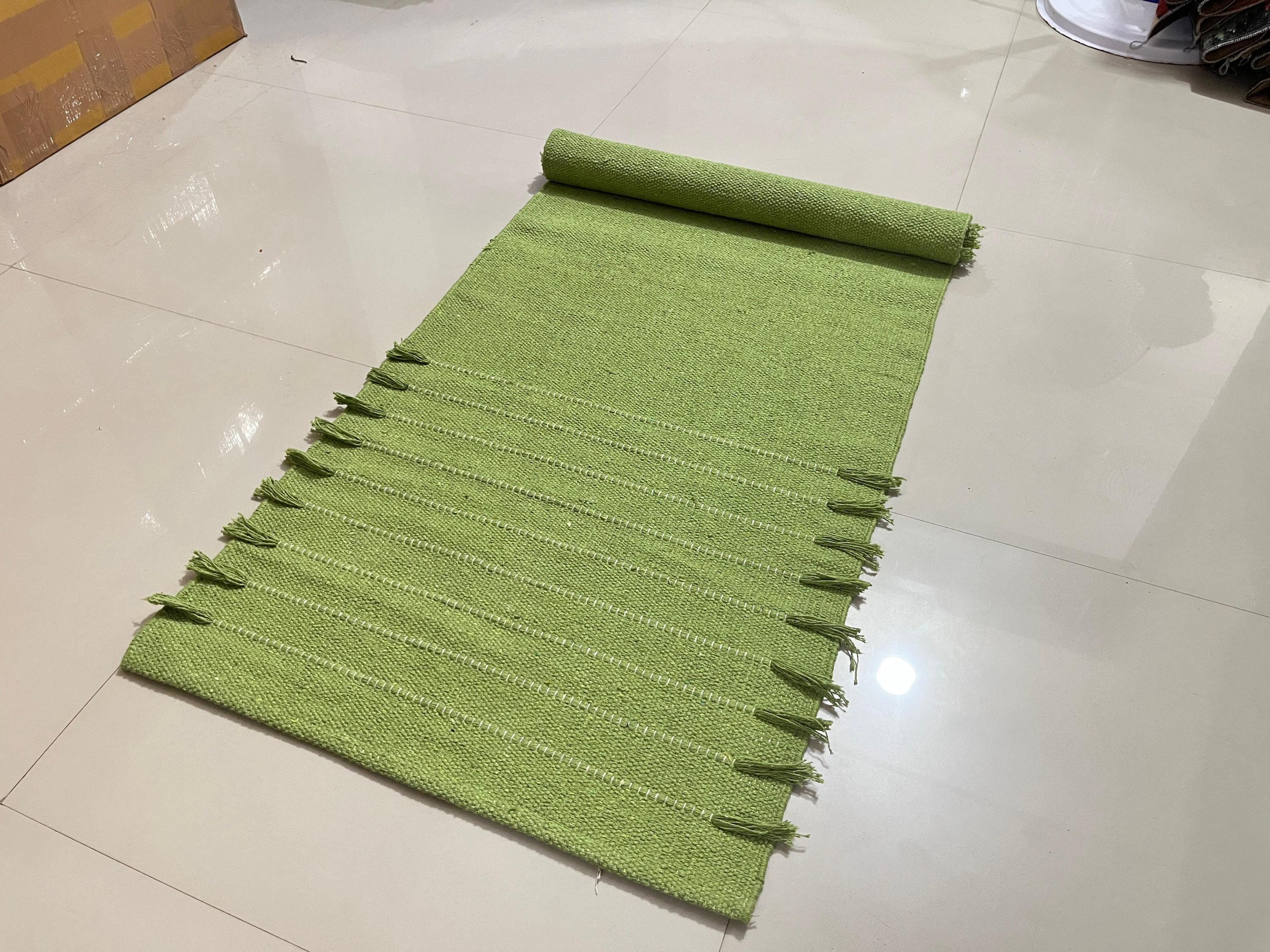 Organic Herbal Cotton Yoga Mat – Ecofriendly, Handwoven, Exercise ...