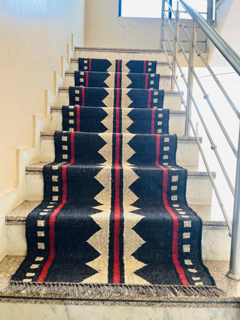 Stair Runner - Handmade Runner Jute Runner Hallway Enterway Runner ...