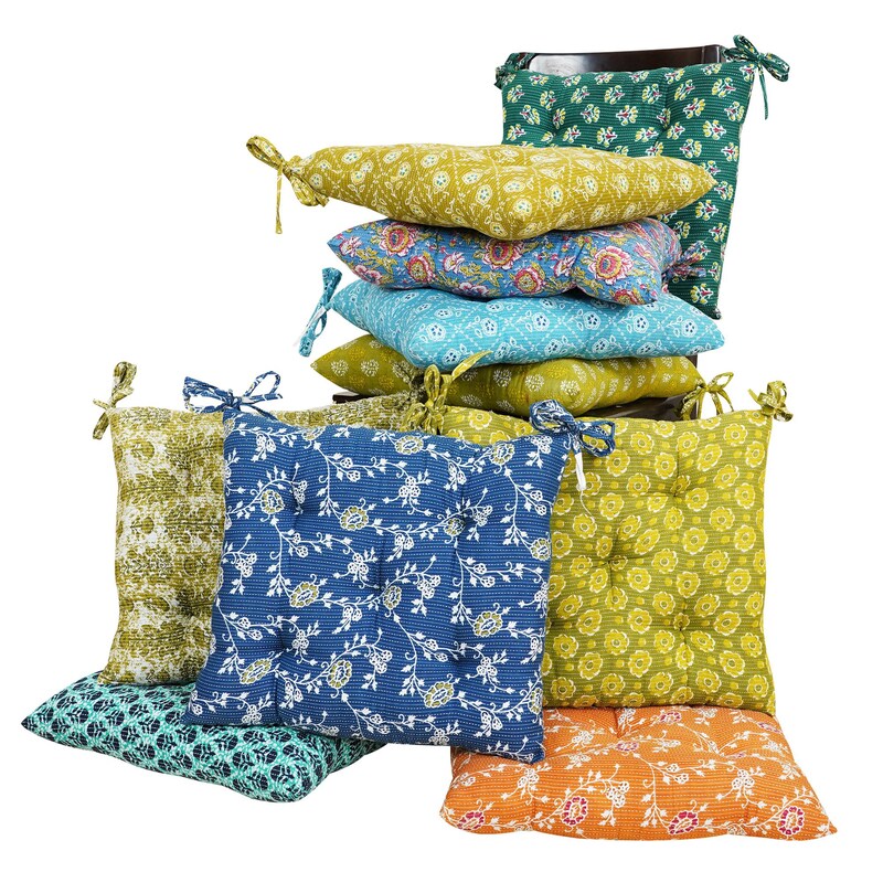 Block Print Seat Cushions - Etsy