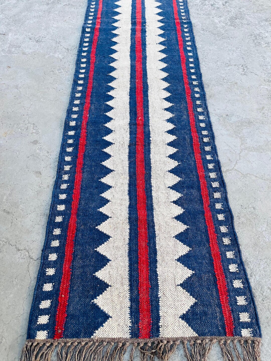 Handmade Turkish Kilim Stair Runner: Vintage Wool Jute Rug - Etsy