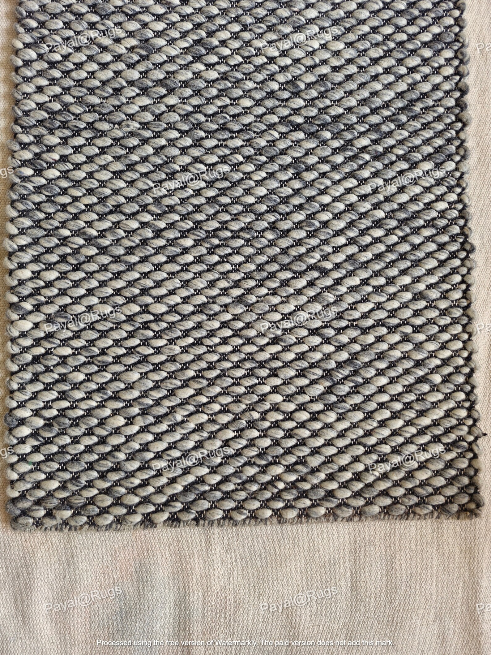 Hand Woven Chunky Loop Wool Area Rug, Yoga Mat Prayer Mat Rugs Wool ...