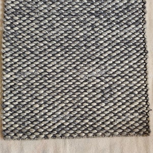 Hand Woven Chunky Loop Wool Area Rug, Yoga Mat Prayer Mat Rugs Wool ...