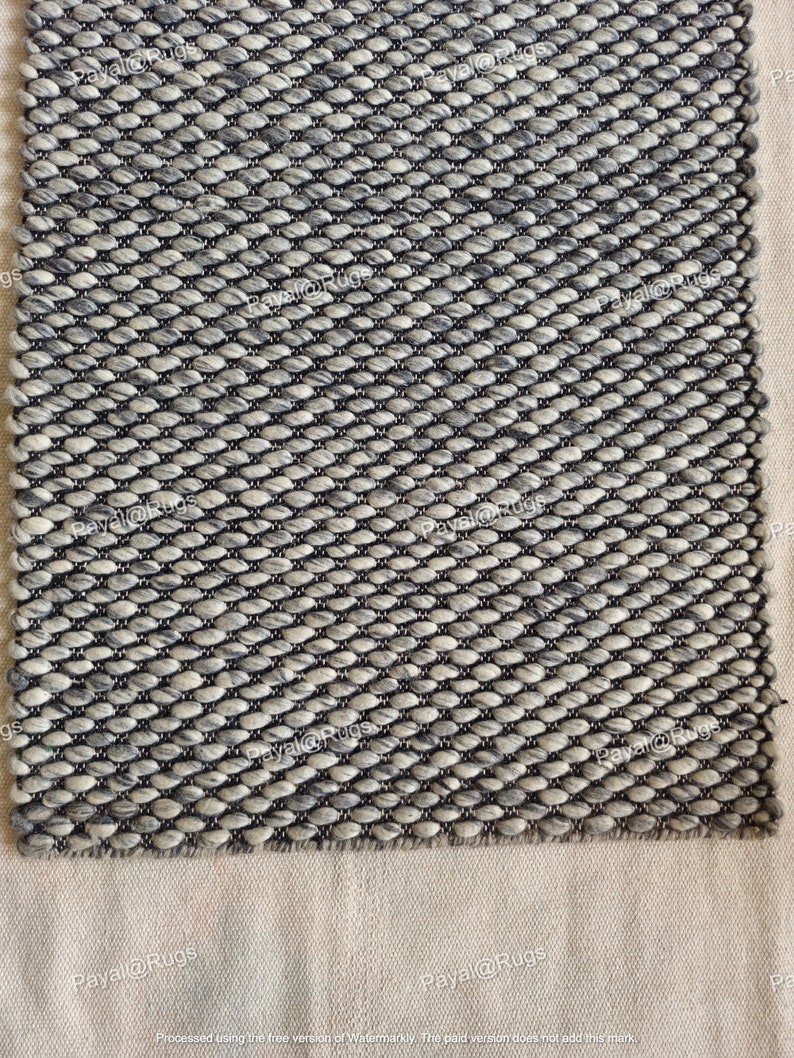 Hand Woven Chunky Loop Wool Area Rug, Yoga Mat Prayer Mat Rugs Wool ...