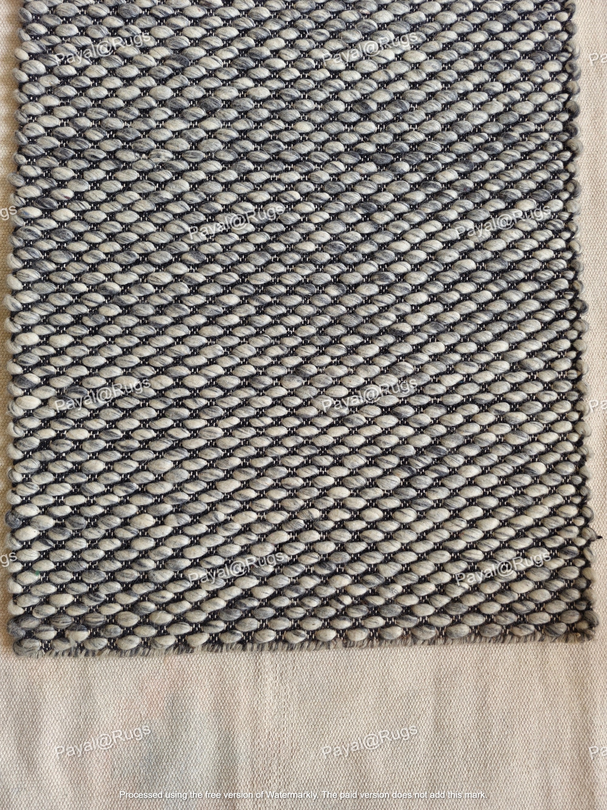 Hand Woven Chunky Loop Wool Area Rug, Yoga Mat Prayer Mat Rugs Wool ...