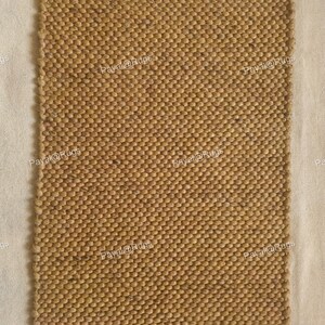 Hand Woven Chunky Loop Wool Area Rug, Yoga Mat Prayer Mat Rugs Wool ...