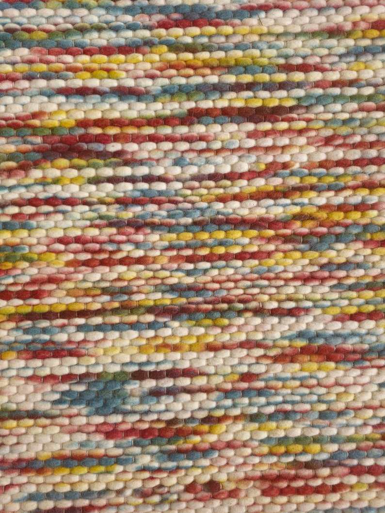 Hand Woven Chunky Loop Wool Area Rug, Yoga Mat Prayer Mat Rugs Wool ...