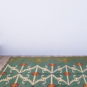 Wool Jute Rug Farmhouse Sage Green Jute High Quality Hand Woven Camping ...