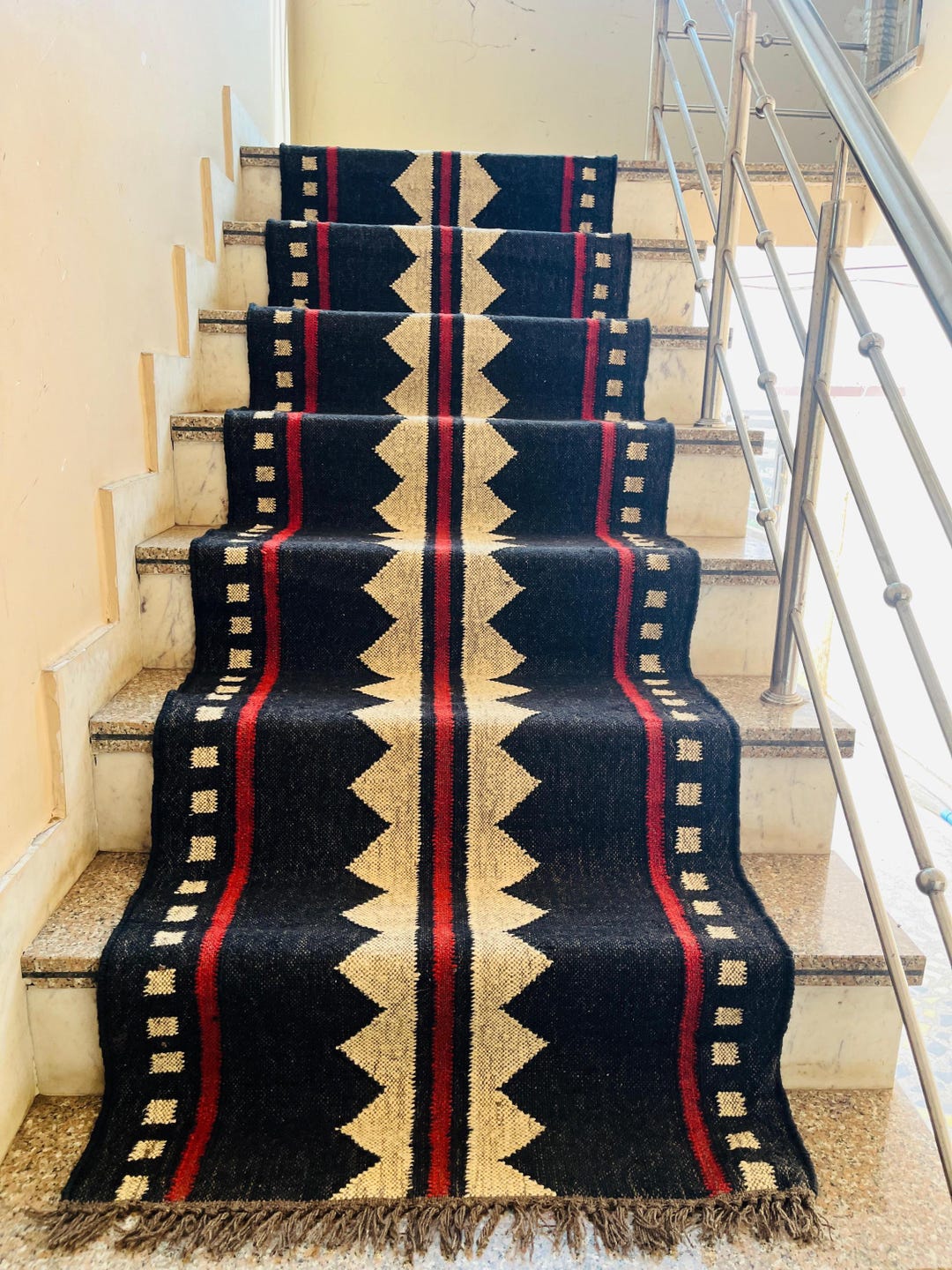 Stair Runner - Handmade Runner Jute Runner Hallway Enterway Runner ...