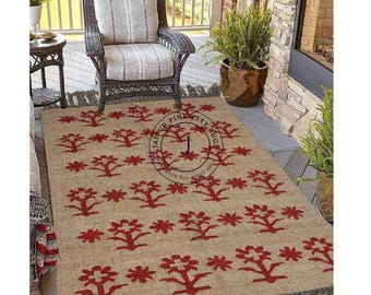 9x12 10x14 Jute Rug Ivory Flower Natural Jute High Quality Hand Woven ...