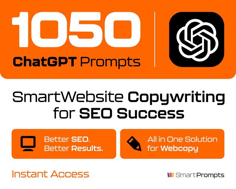 1050 Chatgpt Prompts for Smart Copywriting for SEO Success, Best SEO ...