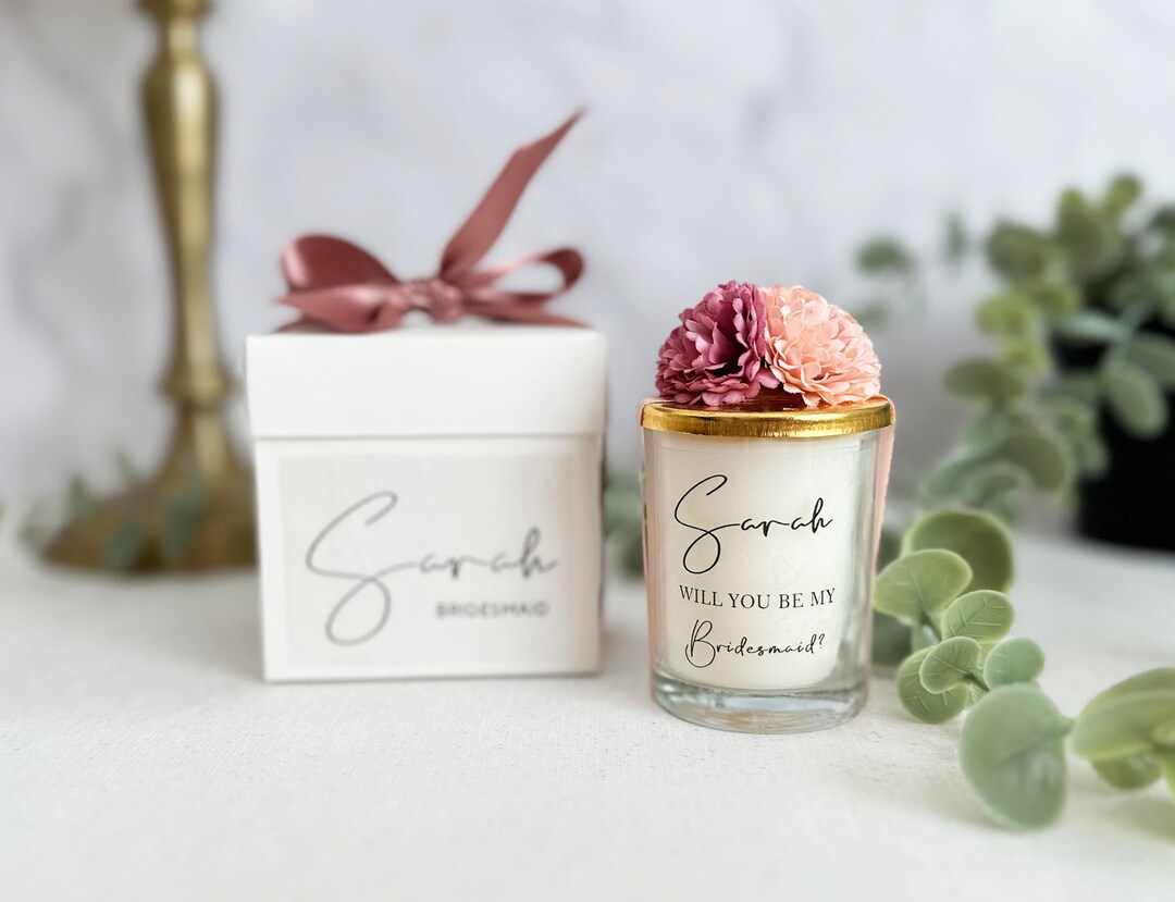 Personalized Mini Bridesmaid Proposal Candles for Bridesmaid - Etsy