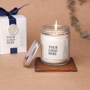 Personalized Corporate Candle Gifts for Clients, Company Event Favors ...