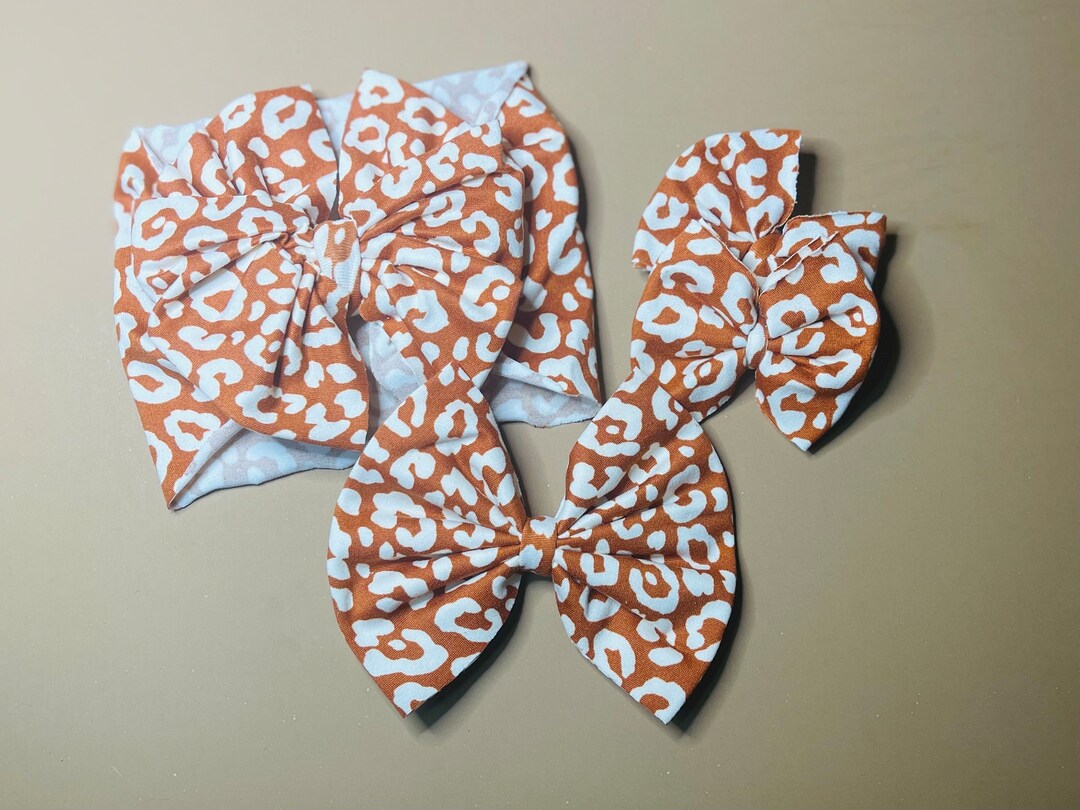 RUST LEOPARD Bows Rust Leopard Headwrap Rust Leopard - Etsy