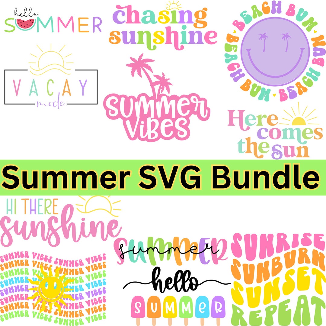 11 Summer Bundle SVG PNG, Beach Summertime, Funny Beach Quotes Svg ...
