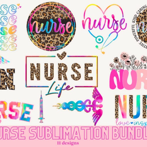 Nurse Png Bundle Nurse Life Graphics Cute Nurse Designs - Etsy