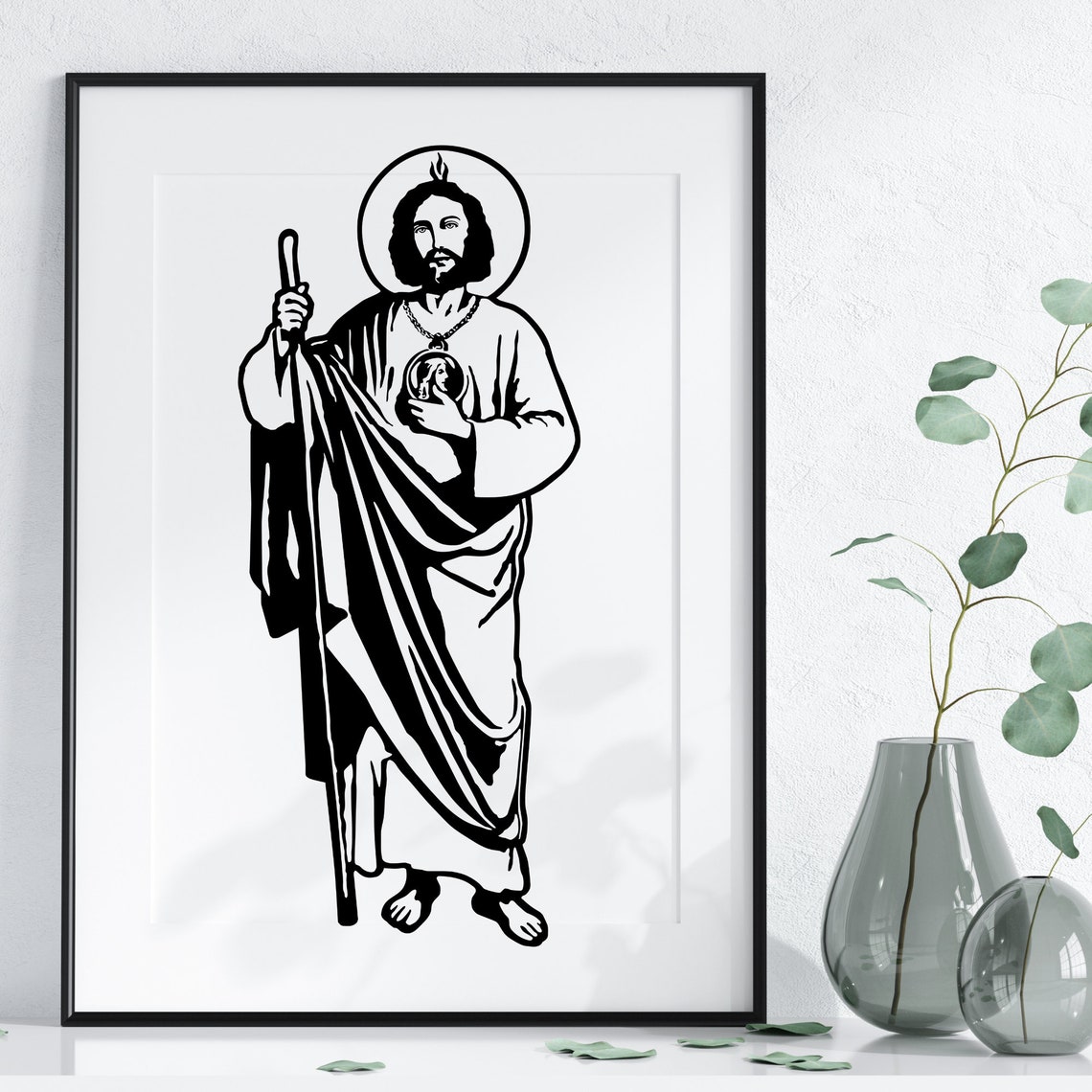 Saint Jude Thaddeus Svg Clipart Bundle 3 Colors Black White - Etsy
