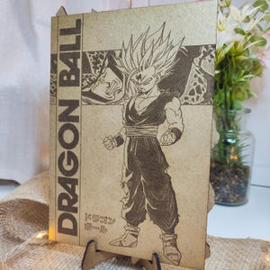 Gohan Super Saiyan 2 Vs Perfect Cell Woodblock Relief Anime Diorama ...