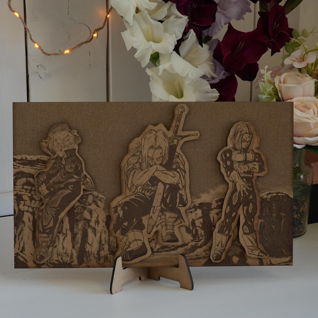 Dragon Ball Z Diorama Frame Trunks Engraved on Wood - Etsy