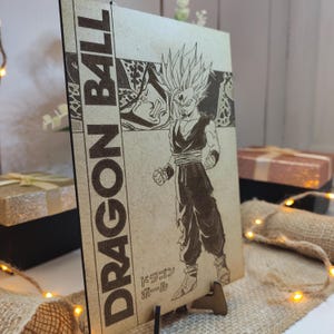 Gohan Super Saiyan 2 Vs Perfect Cell Woodblock Relief Anime Diorama ...