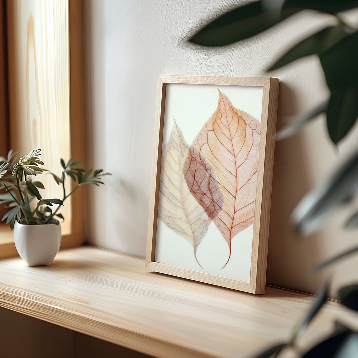 Autumn Leaves Close-up Print, Fall Botanical Illustration, Printable ...
