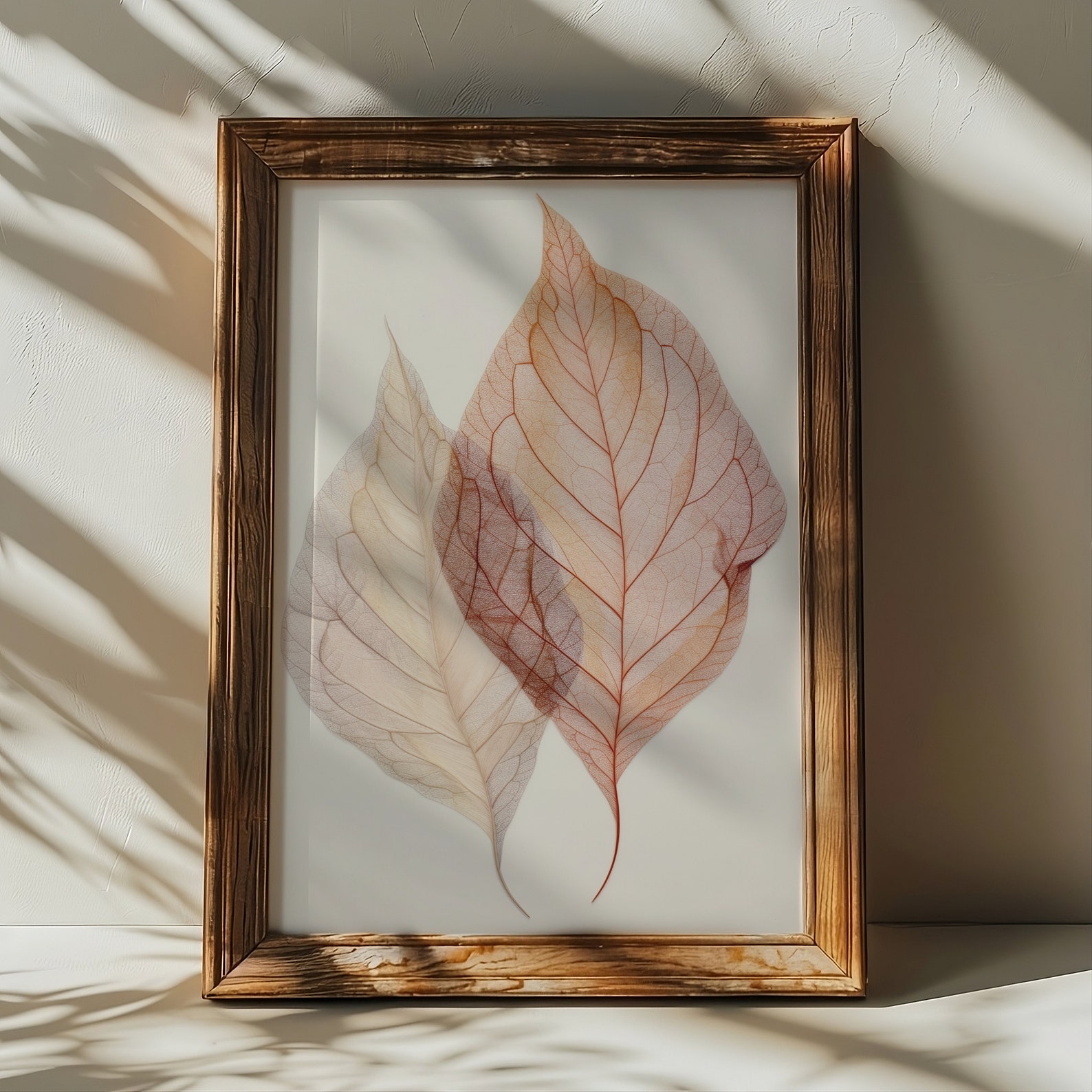 Autumn Leaves Close-up Print, Fall Botanical Illustration, Printable ...