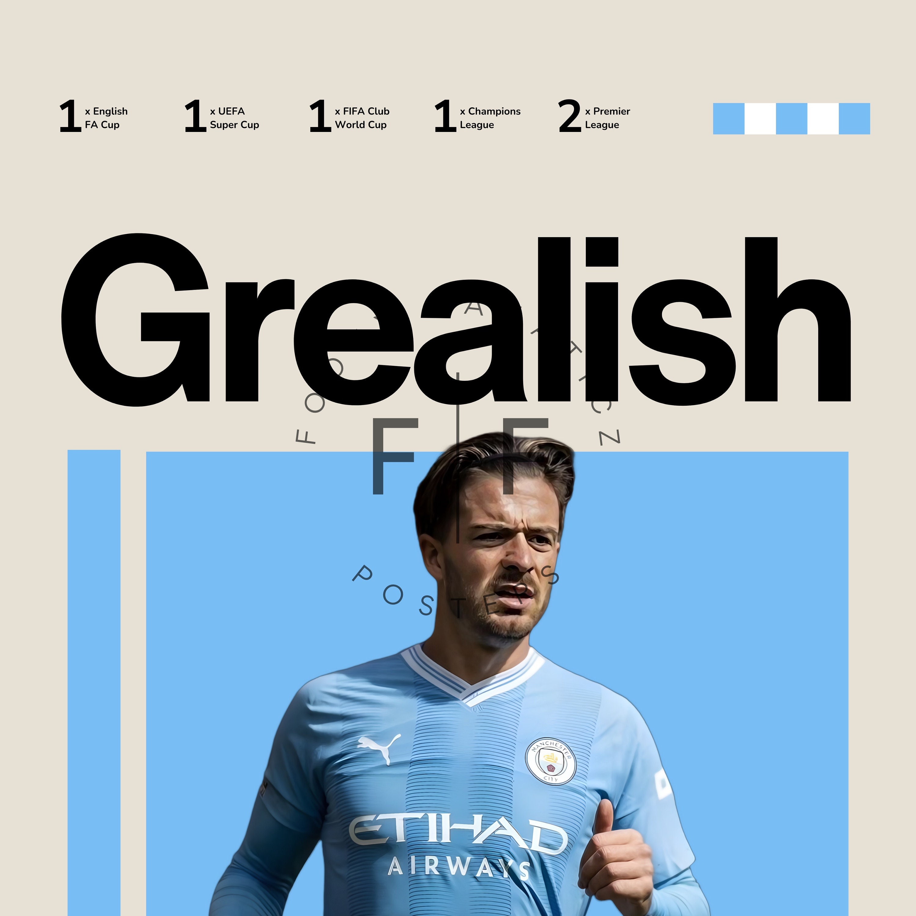 Jack Grealish Manchester City Poster Instant Download - Etsy
