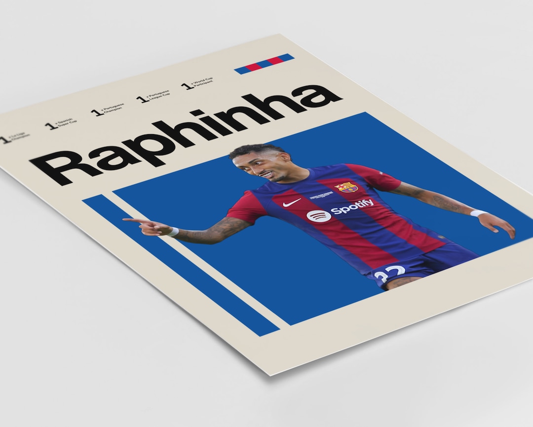 Raphinha Barcelona Poster Instant Download - Etsy