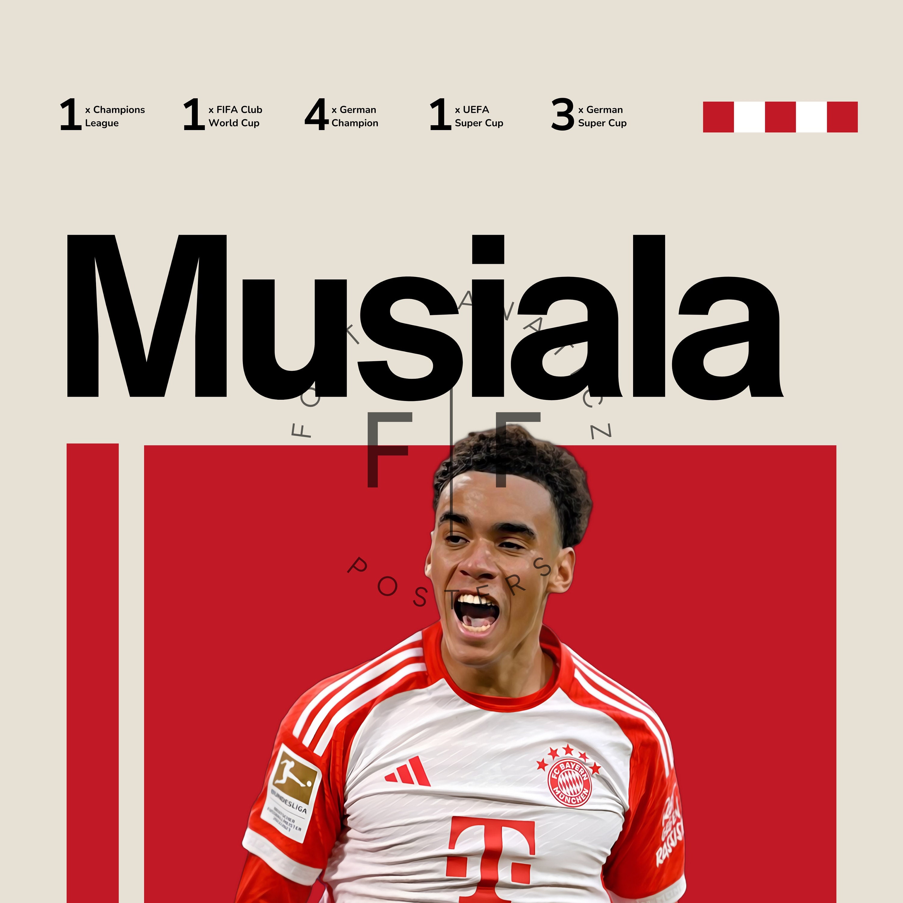 Jamal Musiala Bayern Munich Poster Instant Download - Etsy